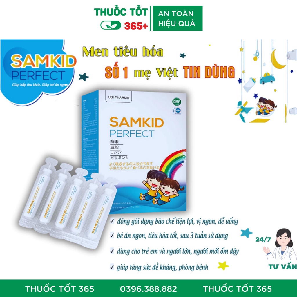 Men tiêu hóa Samkid Perfect giúp hấp thụ thức ăn, tăng cường sức đề ...