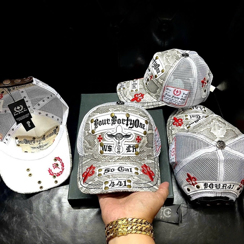 Mũ nón kết lưới Four 41 giả da rắn | Shopee Việt Nam