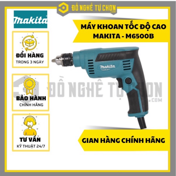 Máy khoan Makita - M6500B tốc độ cao (6.5MM) chính hãng giá rẻ | Shopee ...