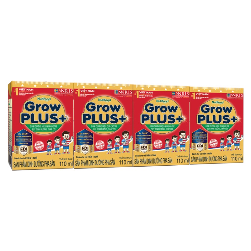 Combo 2 lốc Sữa Bột Pha Sẵn Nutifood Grow Plus+ Đỏ Hương Vani Thùng 48 ...
