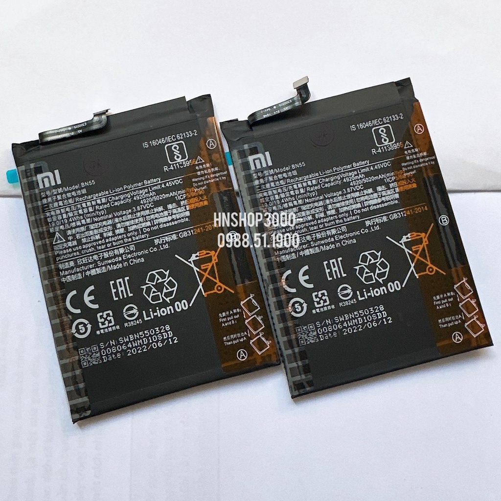 Pin Xiaomi Redmi Note 9S BN55 5020mAh Zin Chính Hãng- Bảo Hành 6 Tháng ...