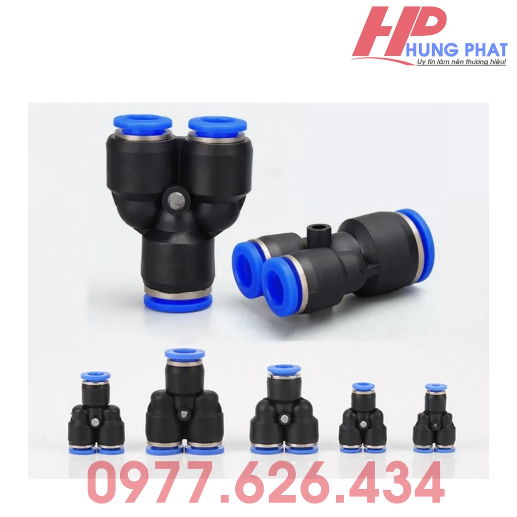Cút nối nhanh khí nén PY - Đầu nối khí nén PY - Đầu nối chữ Y - Cút nối ...