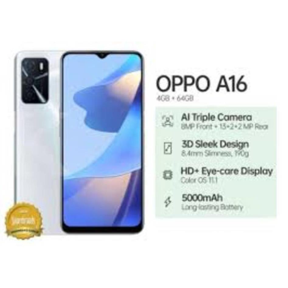 điện thoại Chính Hãng Oppo-A16 (OppoA16) 2023 2sim ram 6G/128G, Màn hình: IPS LCD6.52"HD+ ...