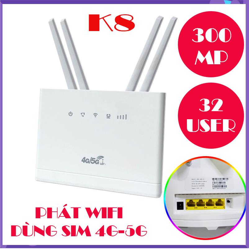 Bộ Phát Wifi 4G/5G CPE-K8 Pro, 4 ANTEN , 4 CỔNG LAN , 32 USER, Tốc Độ Cao 300Mbps. Bảo hành ...