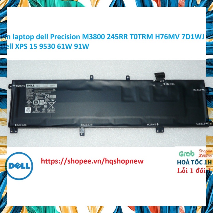 [Pin zin] Pin laptop dell Precision M3800 245RR T0TRM H76MV 7D1WJ Dell ...