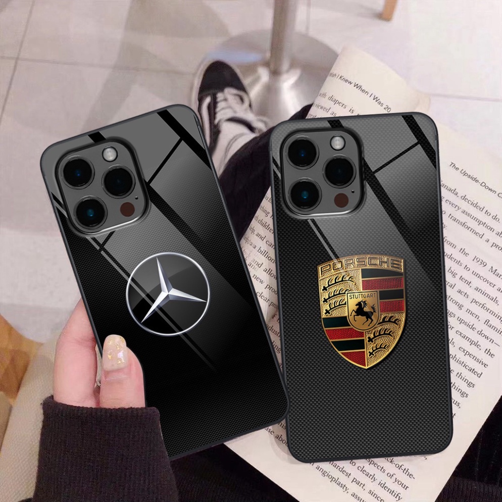 Ốp kính Iphone 12 / 12 PRO / 12 PRO MAX logo các hãng ô tô nổi tiếng ...