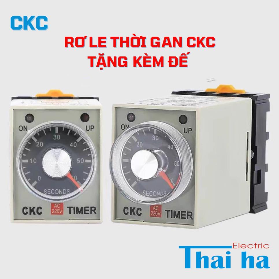 Rơ Le Thời Gian CKC ,IC TIMER CKC AH3-3 AC220V (10S/30S/60S/10M/30M/60M) Tặng Kèm Đế | Shopee ...