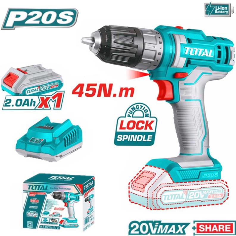 TOTAL Máy khoan dùng pin 20V TDLI200518 | Shopee Việt Nam