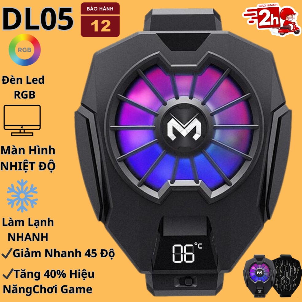 Quạt Tản Nhiệt Gắn điện Thoại Sò Lạnh Memo Dl05 Chơi Game Làm Lạnh