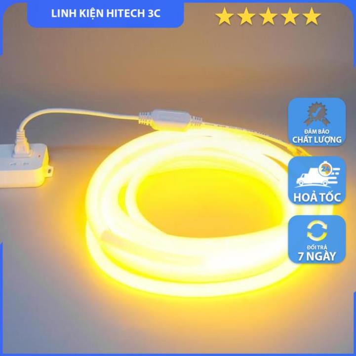 Dây Led Neon 220V ống tròn đường kính 14mm 120Led/m, IP68 dùng trang ...