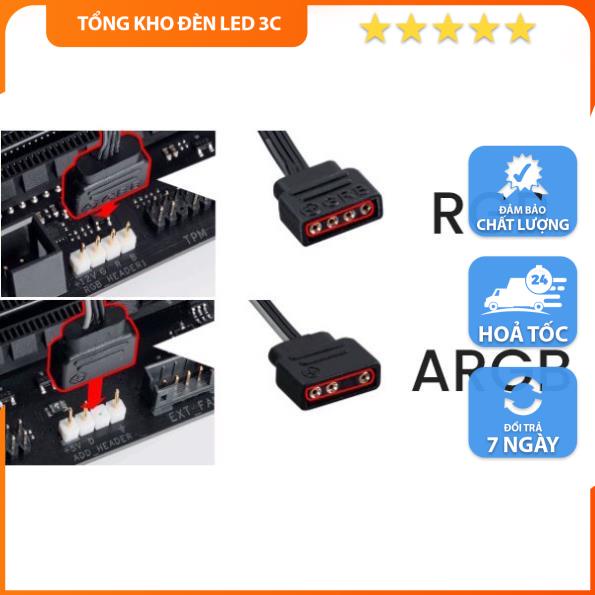 Dây chia cổng RGB 4pin và ARGB 3 pin mở rộng chân cắm đèn Led, Dây chia ...