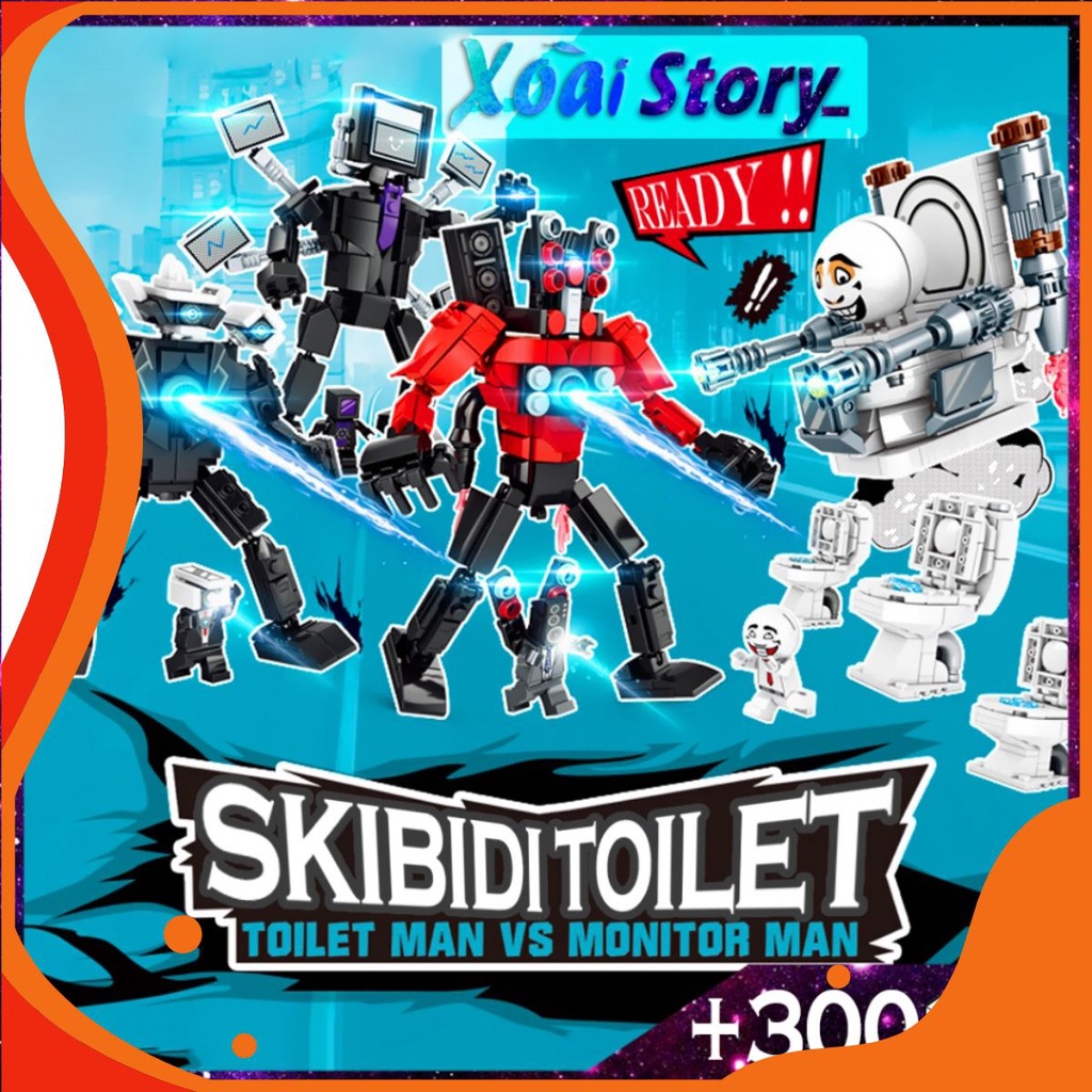 Đồ chơi lắp ráp Skibidi Toilet 99135 các nhân vật trong game Skibidi ...