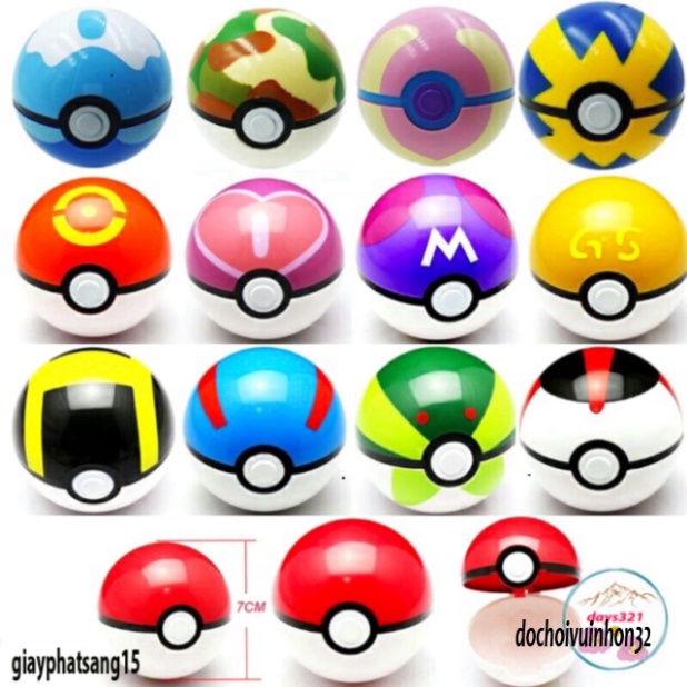 [HOT] mô hình Bóng Pokemon - Quả Banh Pokemon (7cm) dùng đựng Pokemon ...