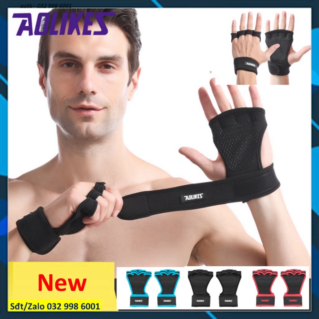 SGăng tay thể thao chính hãng Aolikes 117 thoáng khí Gang tay gym yoga quấn cổ tay trợ lực ...