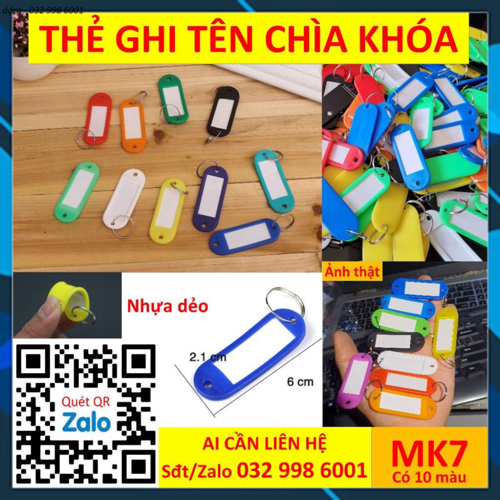 Thẻ móc khóa MK7 ghi thông tin thẻ tên name tag Thẻ đánh dấu chìa khóa ...
