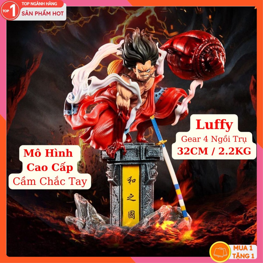 Mô Hình Luffy Gear 4 Trụ Đèn 32cm BOUNCE MAN Mô hình One Piece Cao Cấp ...