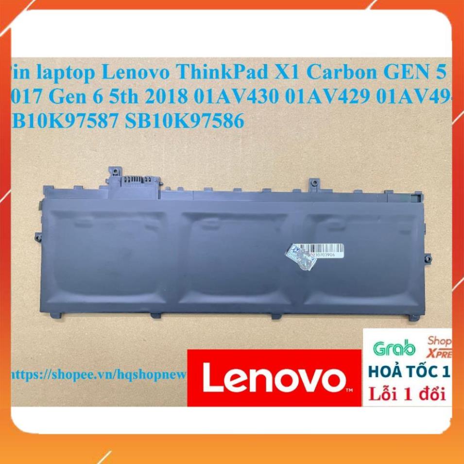[ PIN ZIN ] Pin laptop Lenovo ThinkPad X1 Carbon GEN 5 2017 Gen 6 5th ...
