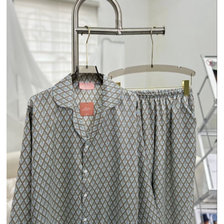 Bộ Pijama Cao Cấp Láde & Ladder Xám Xanh | Shopee Việt Nam