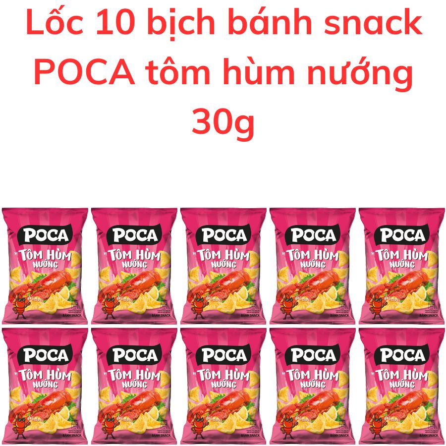 Bánh snack POCA tôm hùm nướng bịch 30g | Shopee Việt Nam