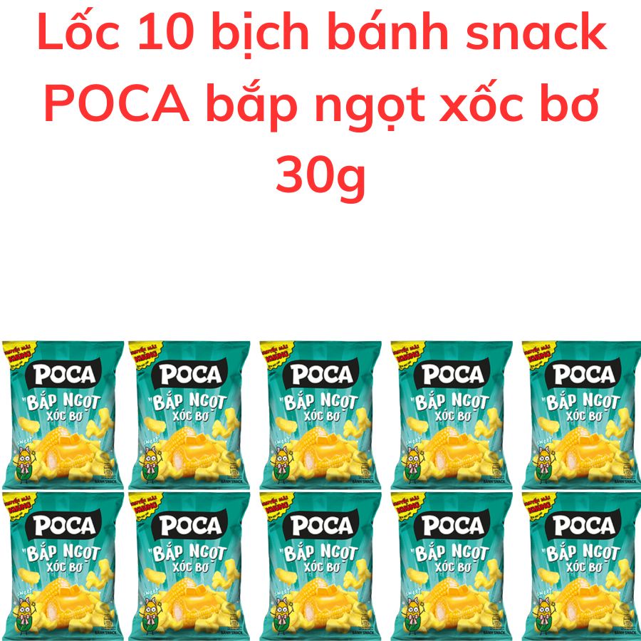 Bánh snack POCA bắp ngọt xốc bơ bịch 30g | Shopee Việt Nam