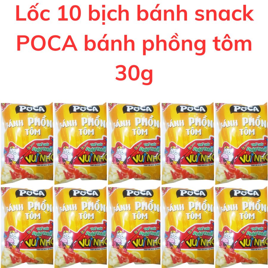 Bánh snack POCA bánh phồng tôm bịch 30g | Shopee Việt Nam