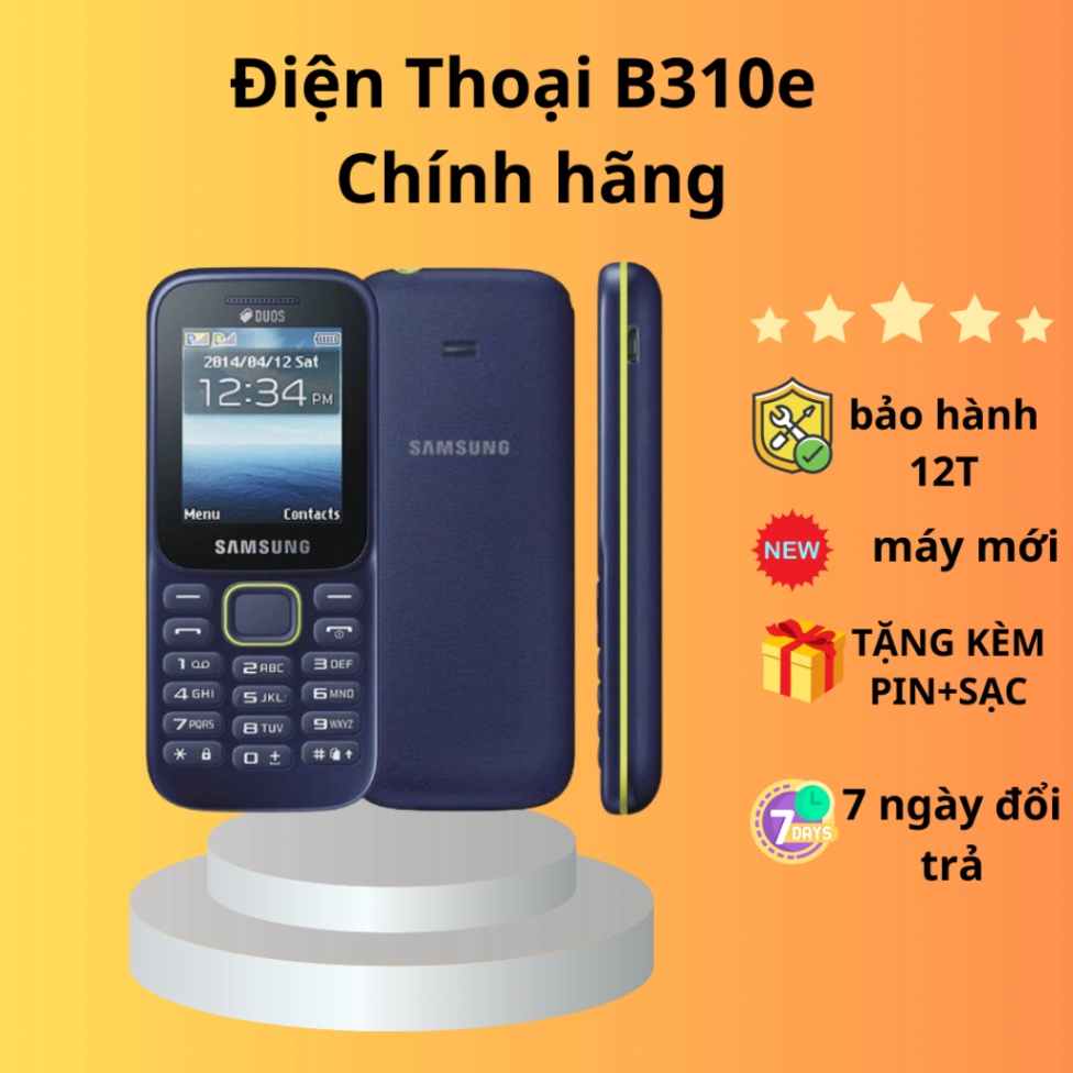 Điện thoại Samsung SM-B310E ,2 sim 2 sóng loa to song khỏa FUll BOX ...