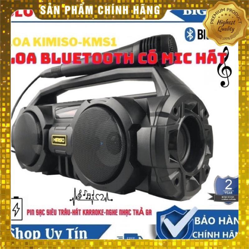 Loa Bluetooth karaoke xách tay Kimiso KM-S1/S2 - 2 Bass Cực Mạnh, Tặng 1 Micro Có Dây Hát ...