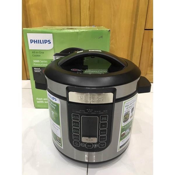 Nồi áp suất điện Philips HD2137/65 6 lít (HÀNG TRƯNG BÀY, BẢO HÀNH 12 ...