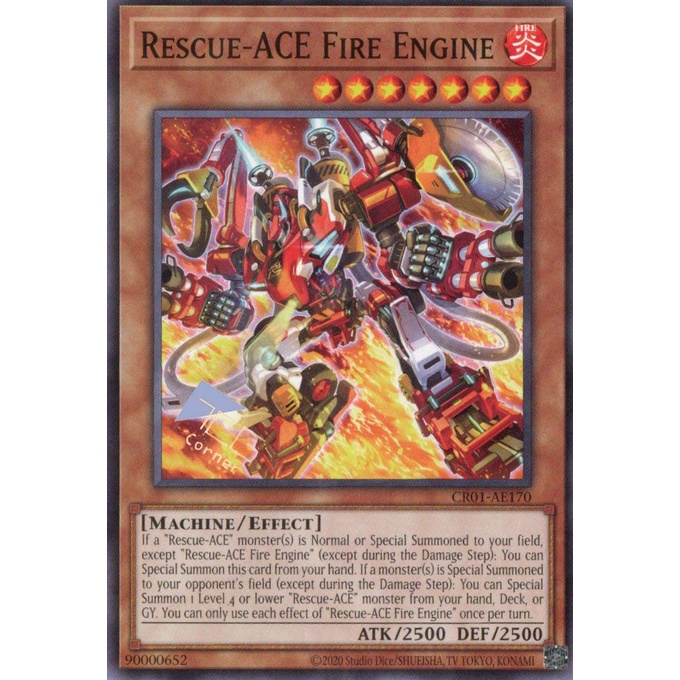 [ Bài Yugioh Chính Hãng ] CR01-AE170 Rescue-ACE Fire Engine (N ...