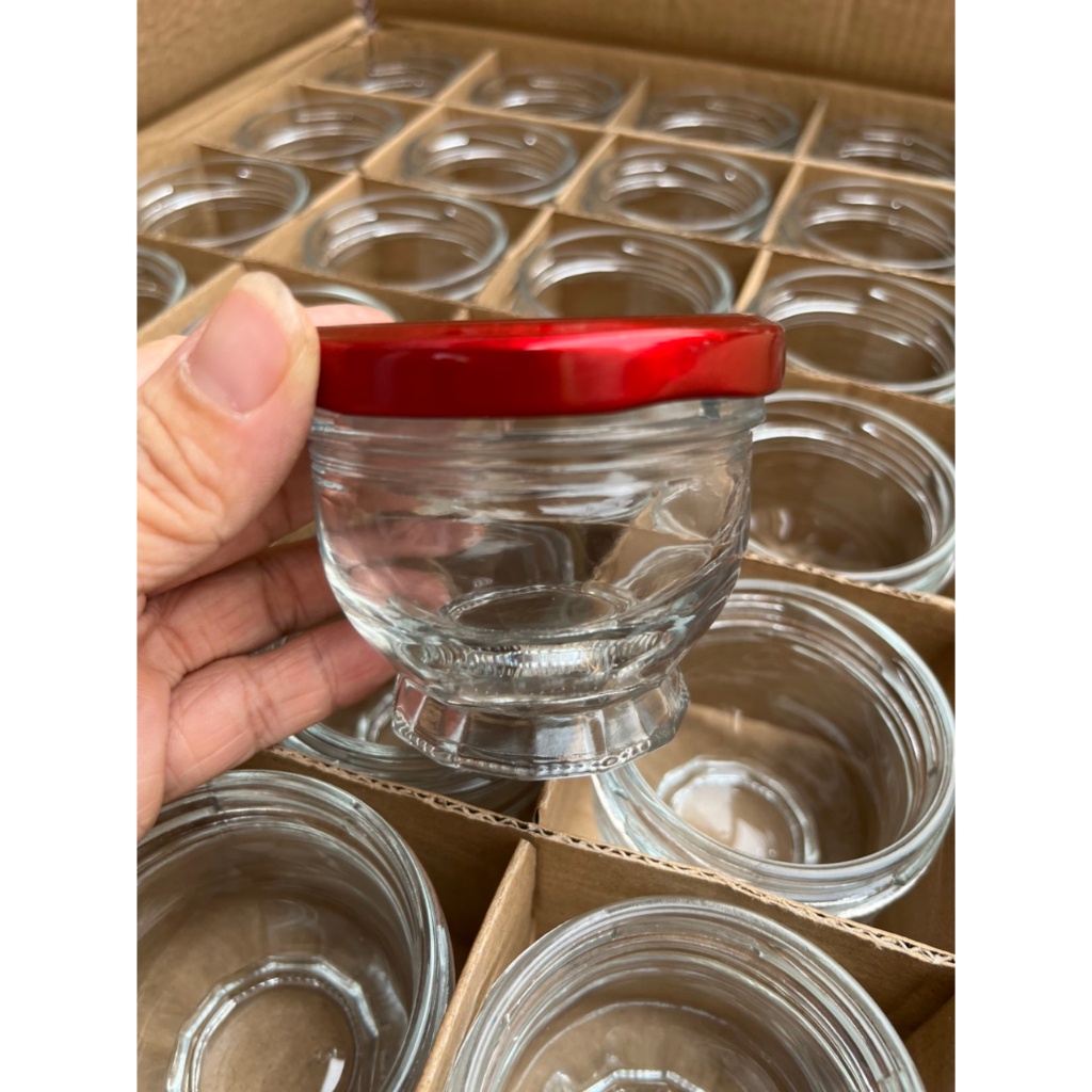 Hũ thuỷ tinh nắp thiếc vàng 75ml tròn đựng Yến chưng, Sữa chua,Gia vị, dầu dừa | Shopee Việt Nam
