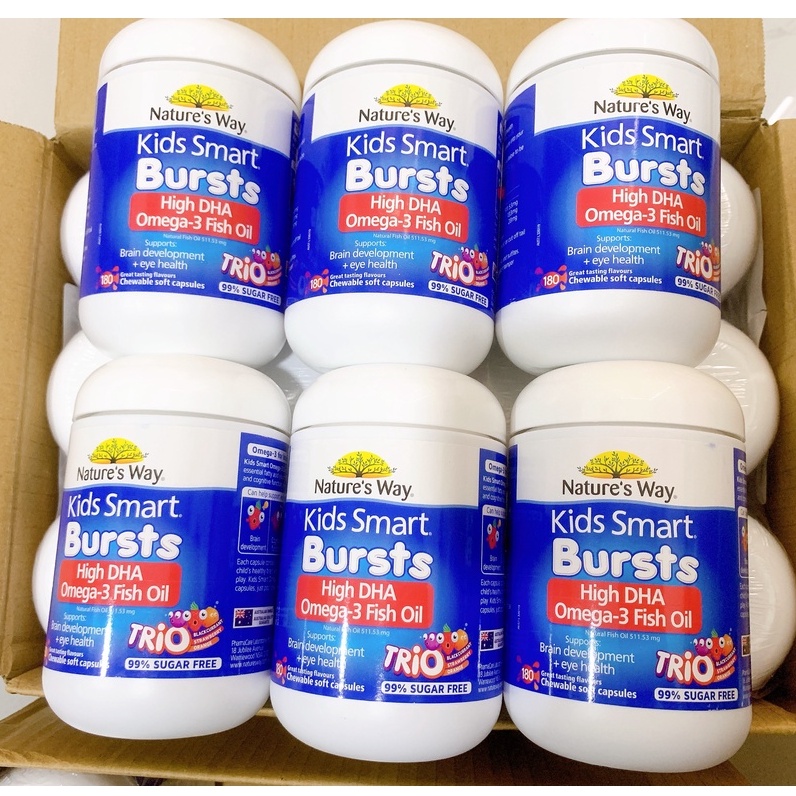 Dầu cá bổ sung DHA cho bé từ 1 tuổi - Nature's Way Kids Smart Bursts ...
