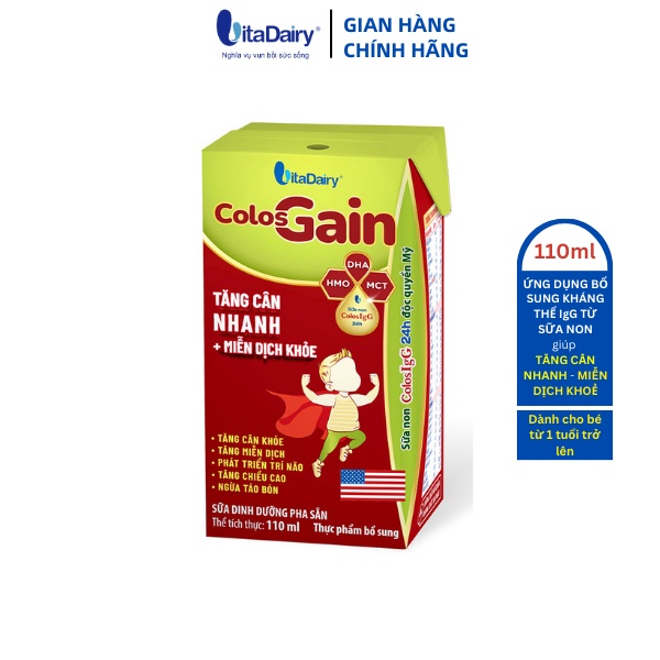 SBPS Colos Gain 110ml ( lốc 4 hộp ) - VitaDairy | Shopee Việt Nam
