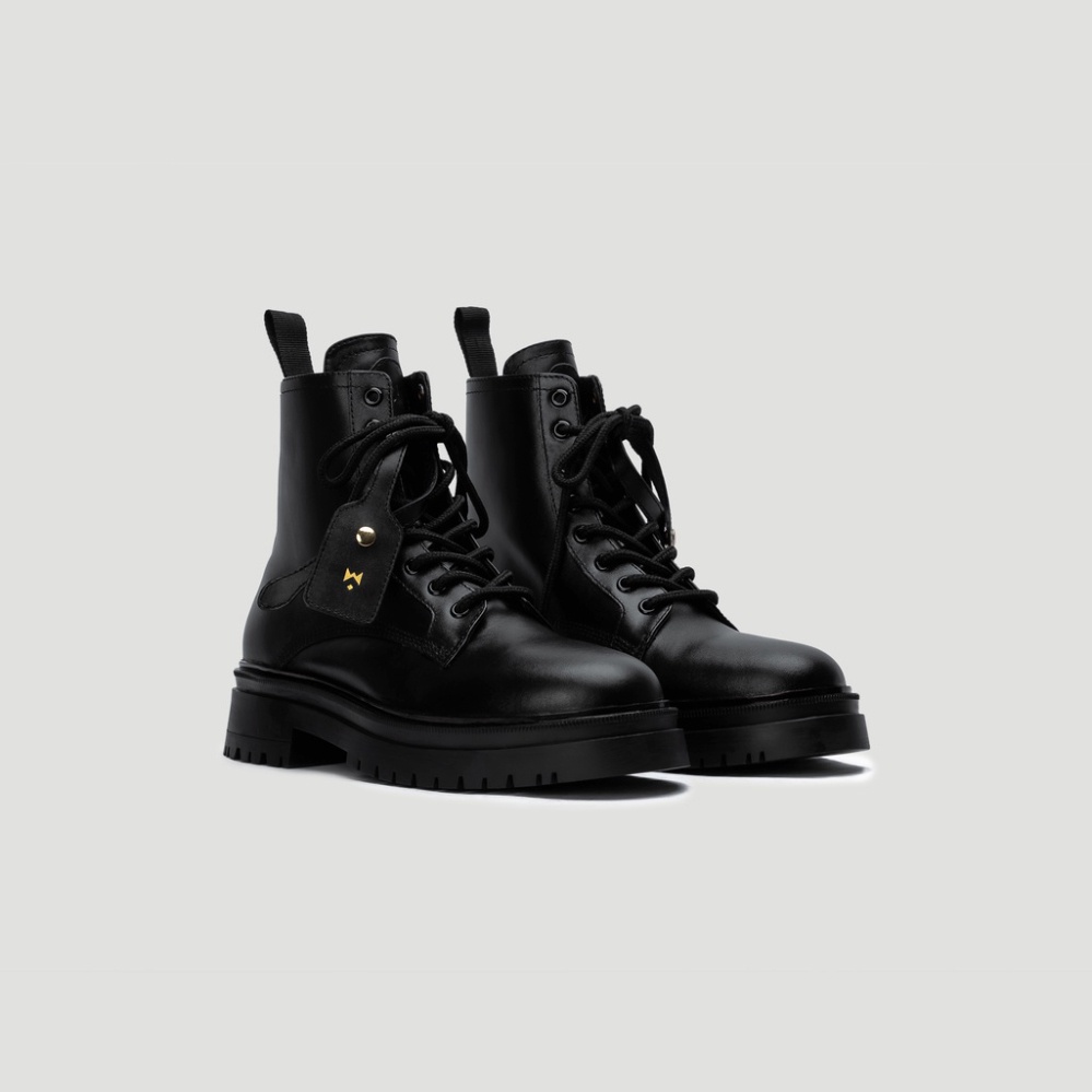 Giày Boot giới tính THE CHUNKY WOLF Combat Boots - Đen | Shopee Việt Nam