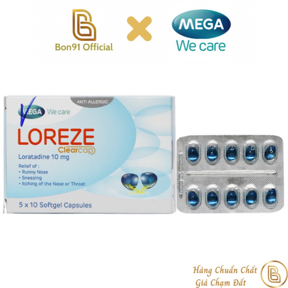 Viên uống Loreze Clearcap 10mg Mega We Care 50 viên | Shopee Việt Nam