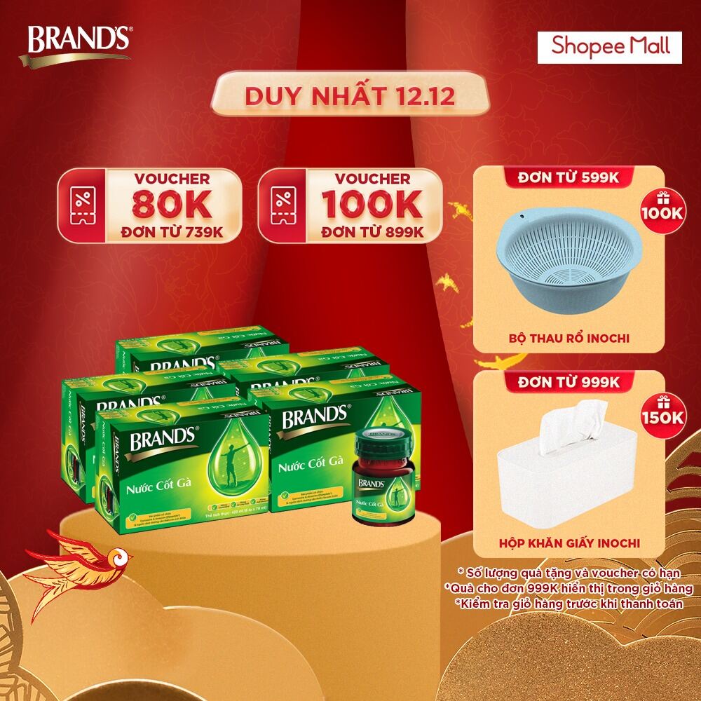 Combo 5 nước cốt gà BRAND'S vị truyền thống (70 ml x 30 lọ) | Shopee Việt Nam