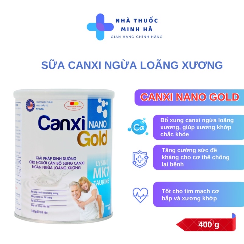 Sữa Bột Cho Người Lớn Sữa Cho Người Lớn Tuổi Bổ Sung CanXi Giúp Chắc Khỏe Xương Khớp CanXi Nano ...