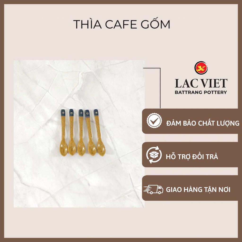 Thìa Cafe/Cà Phê Men Nâu Gốm sứ Bát Tràng cao cấp | Shopee Việt Nam