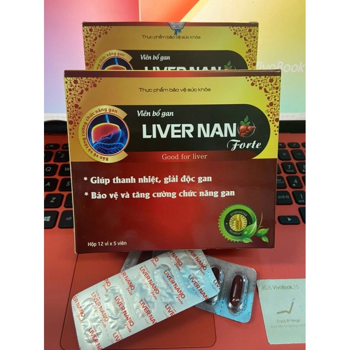 Viên bổ gan LIVER NANO Forte giúp thanh nhiệt, giải độc gan Hộp 12 vỉ x ...