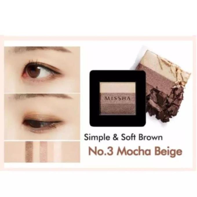 Phấn Mắt 3 màu Missha Triple Shadow No.3 Mocha Beige 1.5g | Shopee Việt Nam