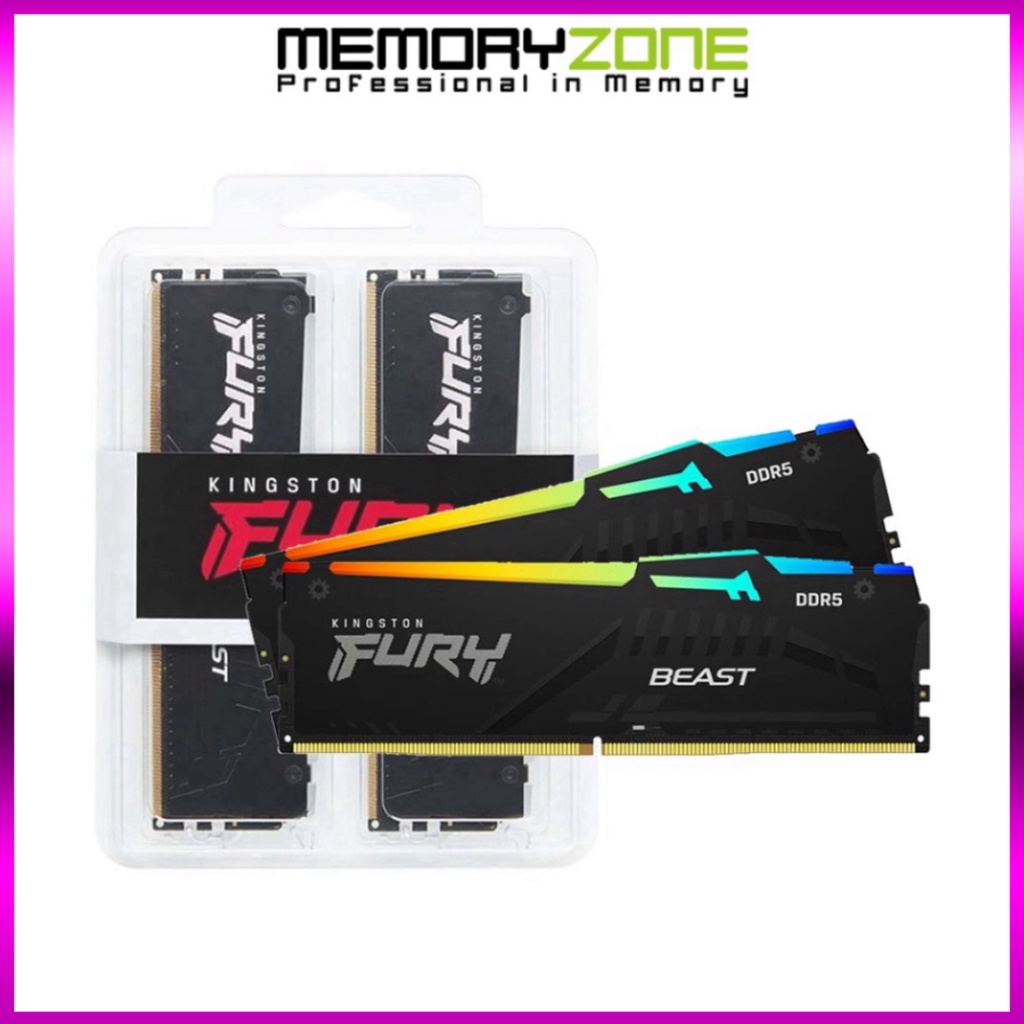 Ram PC Kingston Fury Beast RGB 64GB 5600MHz DDR5 (2x32GB) KF556C40BBAK2-64 | Shopee Việt Nam