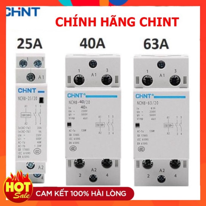 Khởi động từ 1 pha 220v/25A/ 40A /63A CHINT NCH8 | Shopee Việt Nam