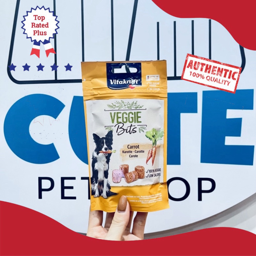 (SG Giao Hỏa Tốc) THỨC ĂN VẶT CHAY CHO CHÓ VỊ CARROT VITAGRAFT 40GR ...