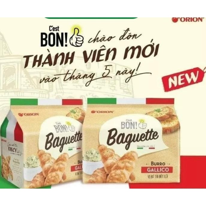 [QUẬN 3] 1 TÚI BÁNH MÌ ORION C'EST BON BAGUETTE VỊ BƠ TỎI ĐÚT LÒ 150G BÁNH ĂN SÁNG GỒM 5 GÓI ...