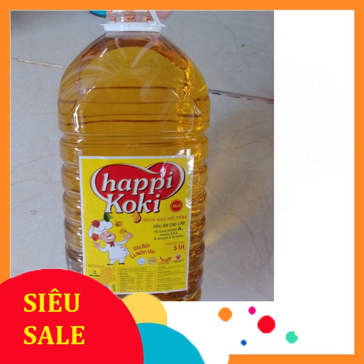 (Hỏa tốc) Dầu ăn Happy KOKI 5 lít | Shopee Việt Nam
