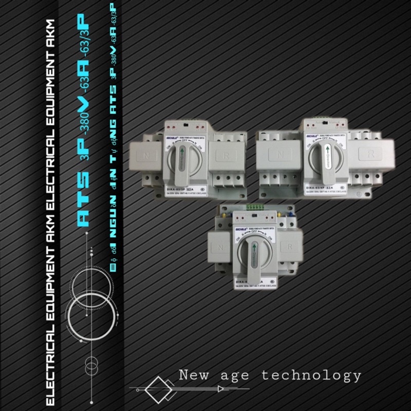 Bộ đổi nguồn điện tự động ATS 3P-380V-63A-63/3P | Shopee Việt Nam