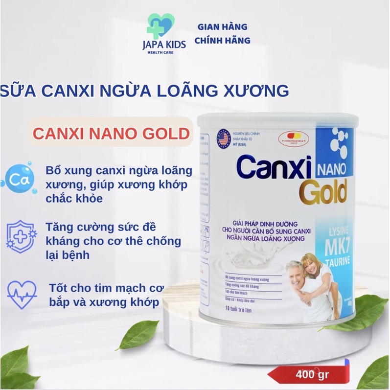 Sữa Bột Cho Người Lớn Sữa Cho Người Lớn Tuổi Bổ Sung CanXi CanXi Nano Gold Chính Hãng | Shopee ...