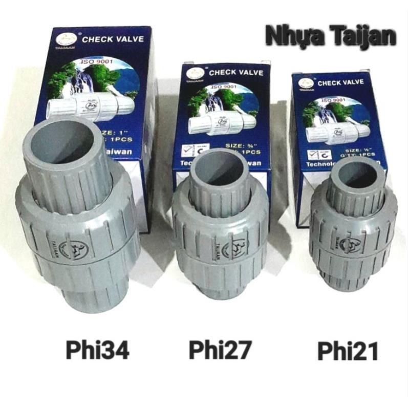 Luppe 1 chiều/ Van 1 chiều nhựa TAIJAN có lò xo, từ phi21 đến phi60 ...