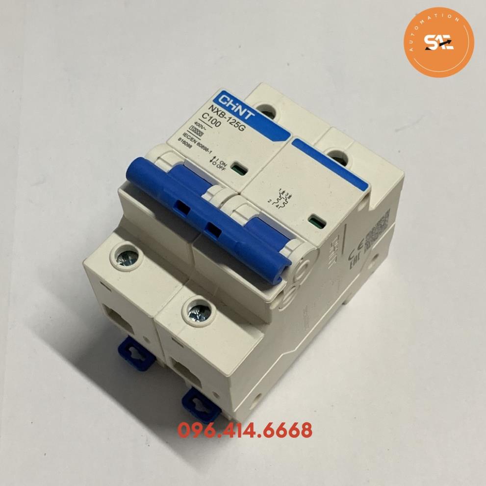 Aptomat MCB 2P 125/100A/80A NXB-125 hãng Chint dòng cắt 10kA, attomat 2Pha hàng chính hãng ...