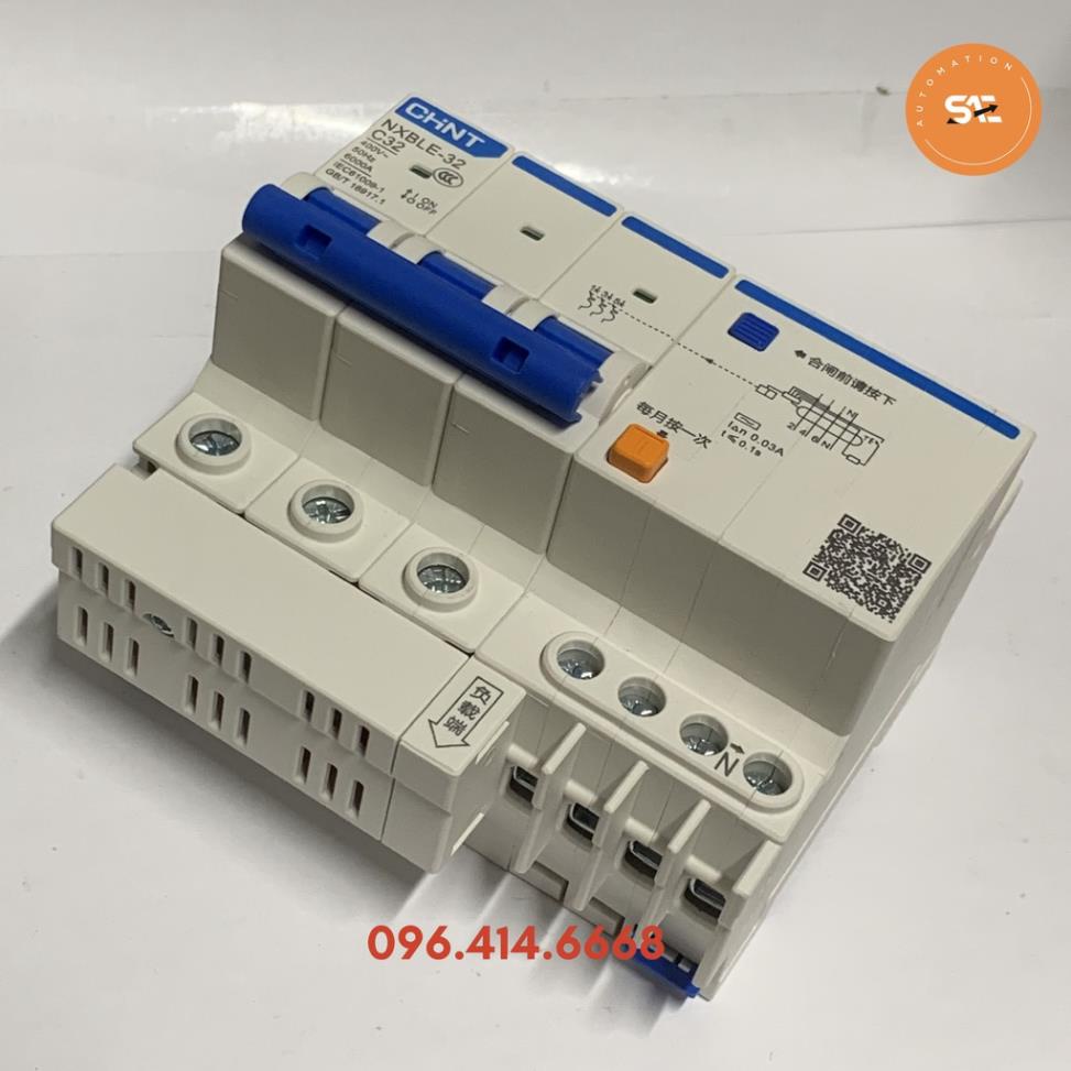 CB chống giật CHINT 3P+N 32A NXBLE, aptomat RCBO chuyên dùng cho hộ gia đình | Shopee Việt Nam