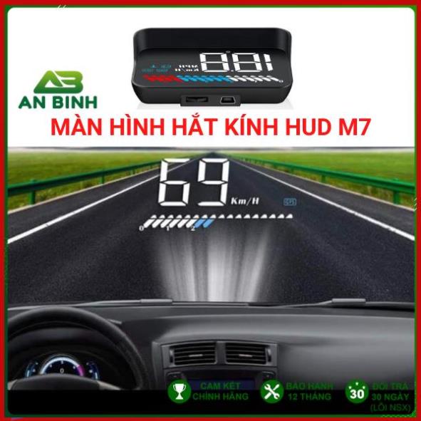 Màn Hình Hắt Kính HUD M7, Hiển Thị Tốc Độ Và Cảnh Báo Tốc Độ Ô Tô, Xe Hơi Cắm Cổng OBD2 + USB ...
